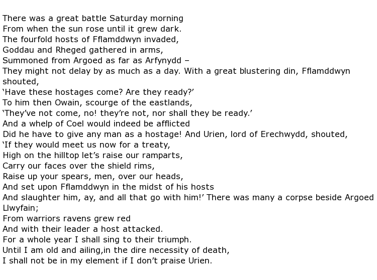 Taliesin | Poems Now
